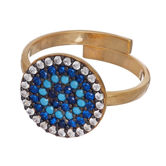 Jewelry | New Sterling Colored Rhinestone Circle Ring | Poshmark